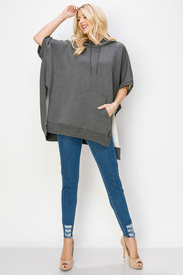 Fleta French Scuba Poncho with Hoodie – Copper Penny