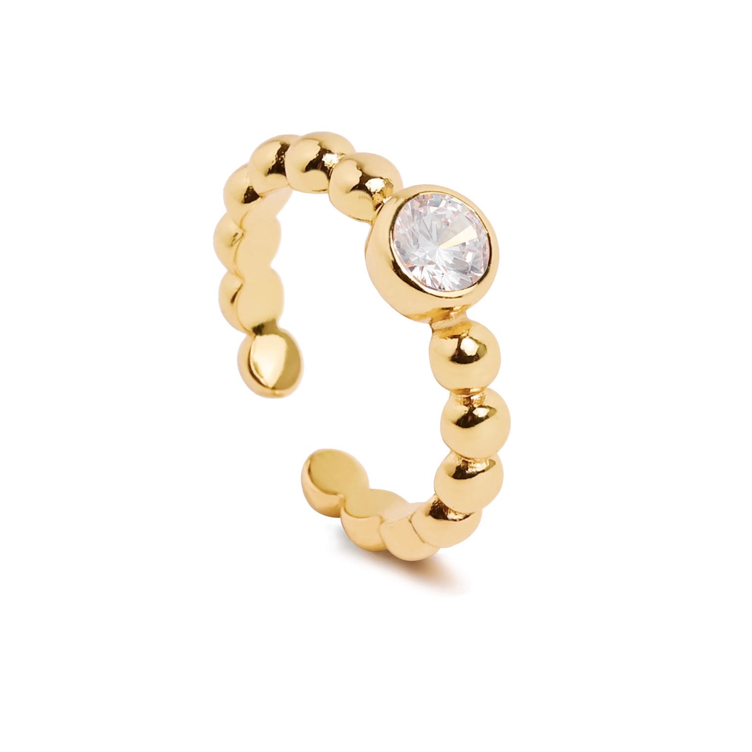 Bezel Beaded Ring – Copper Penny